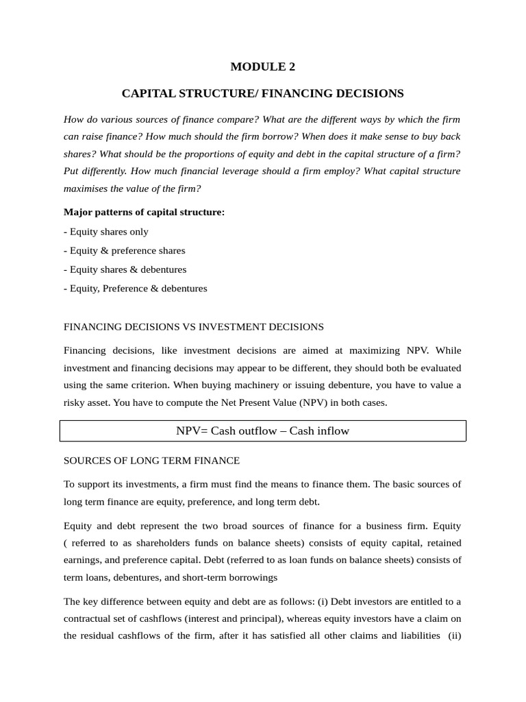 FM Module 2 | PDF