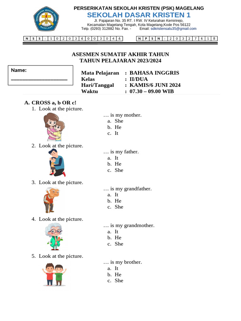 soal pat ing 2 | PDF