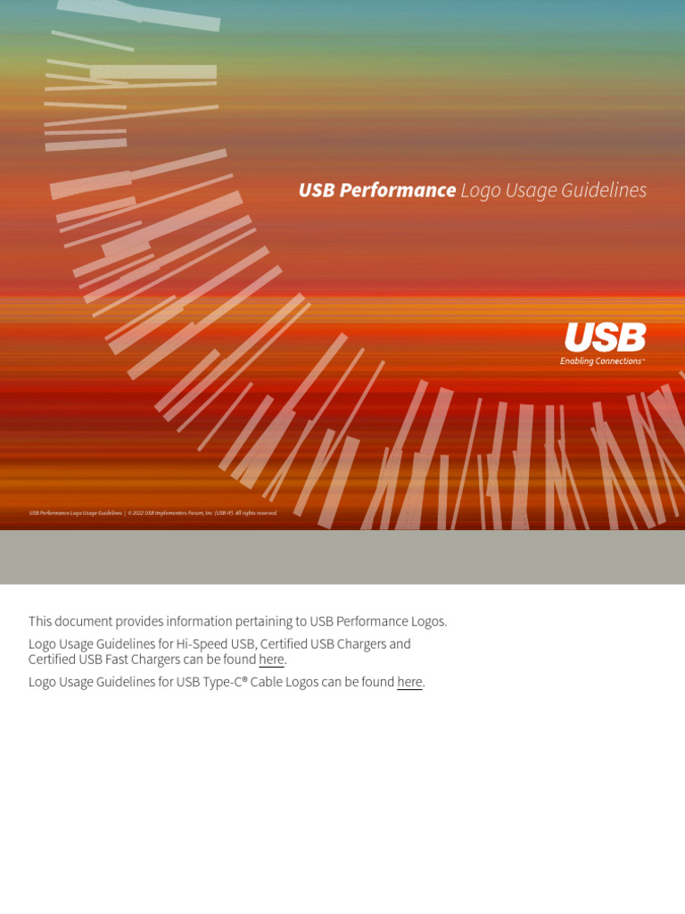 Usb-If Usb Performance Logo Usage Guidelines Final 20230818 | PDF