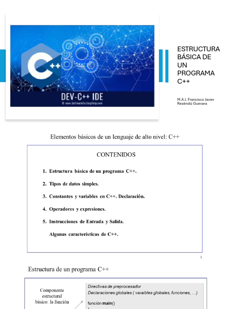 Estructura Básica de Un Programa C++ | PDF