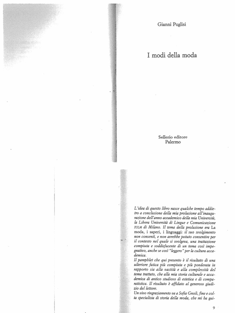 I Modi Della Moda (Gianni Puglisi) | PDF