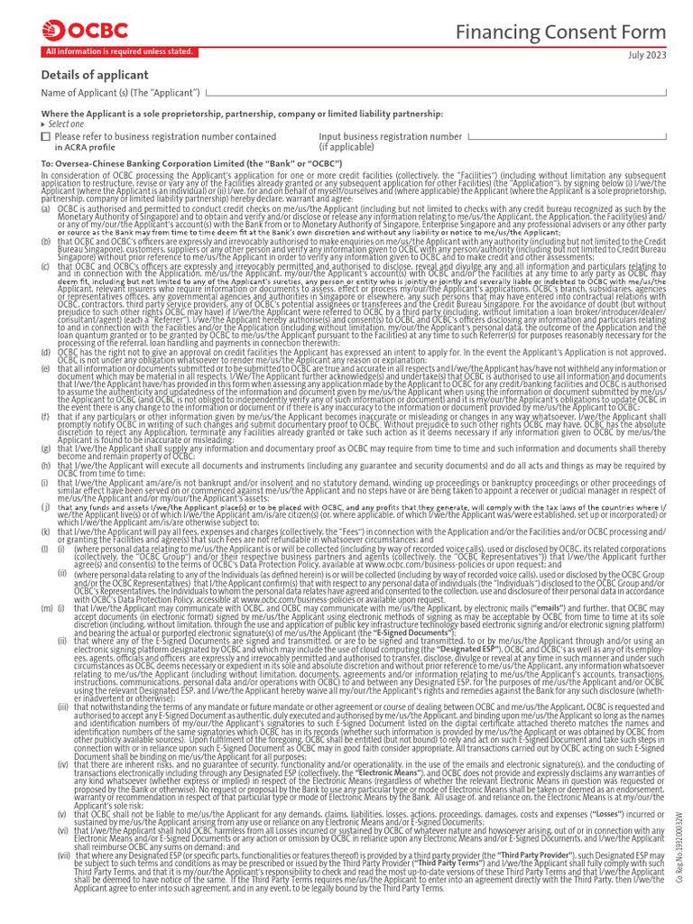 Financing Consent Form 2 | PDF