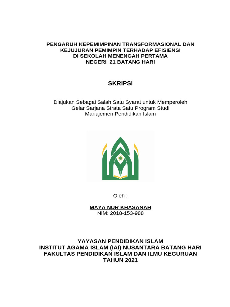 Skripsi Maya Asli Edit | PDF | Quran | Islam