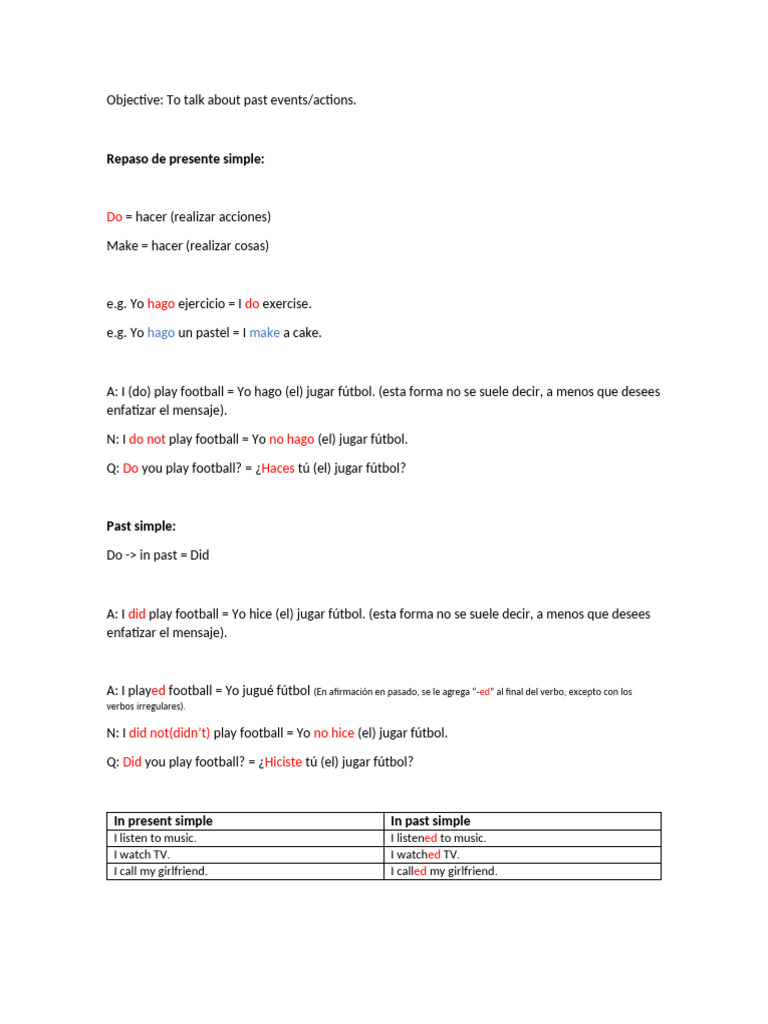 File 7B - 7C - 8A - Past Simple | PDF