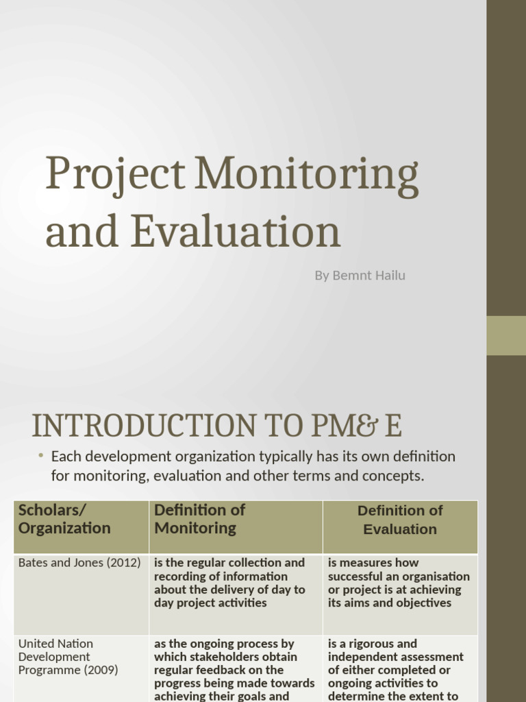 Project Monitoring Evaluation 2023 NEW | PDF