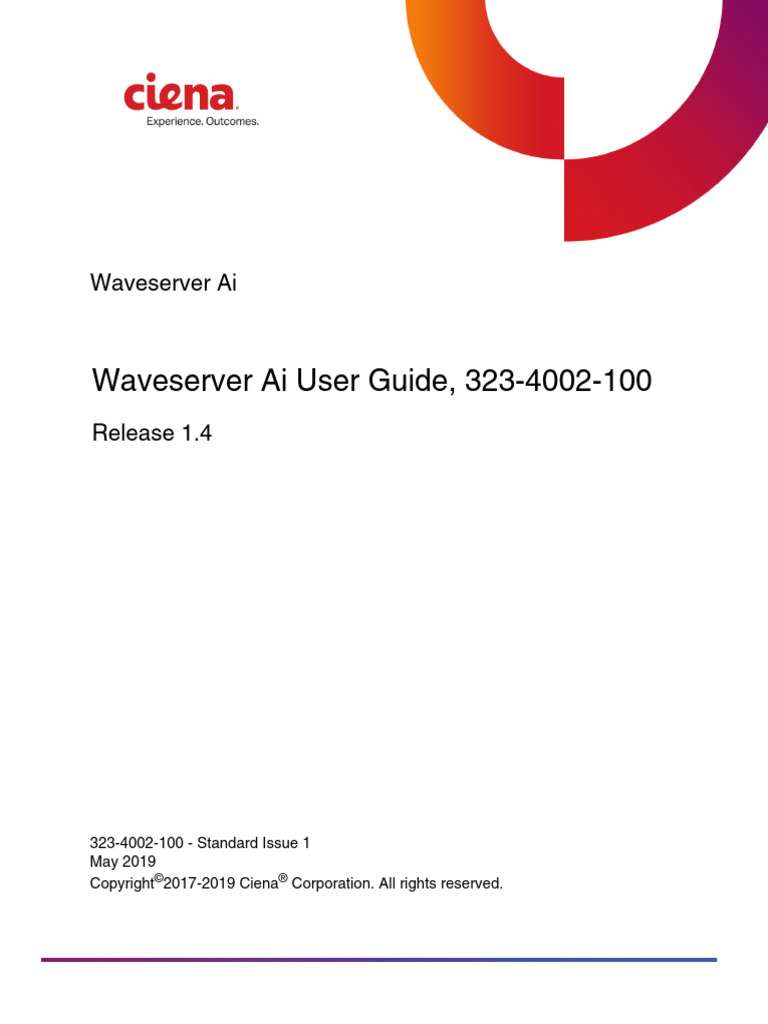 323-4002-100 (Waveserver Ai R1.4 Guide) Issue1 | PDF