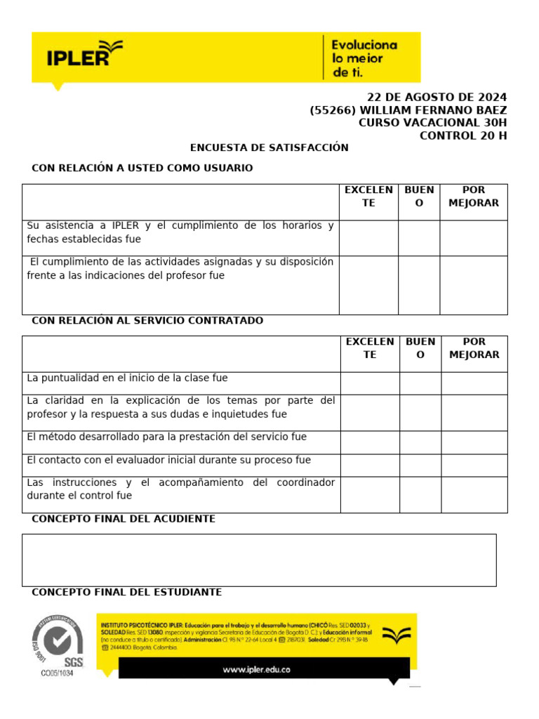 (55266) William Fernano Baez | PDF