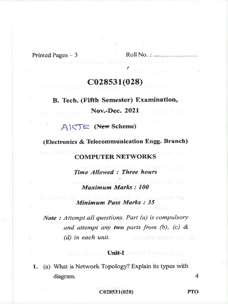 2021-Computer Network Nov-Dec (AICTE) | PDF