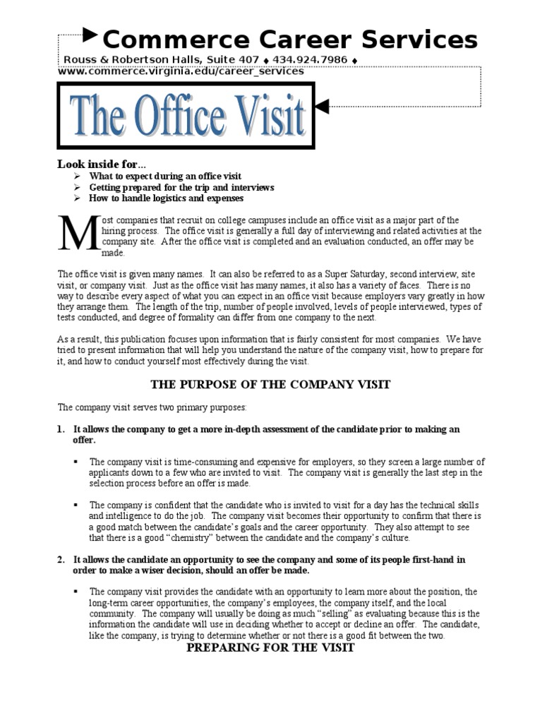 Form The Office Visit | PDF | Interview | Employment