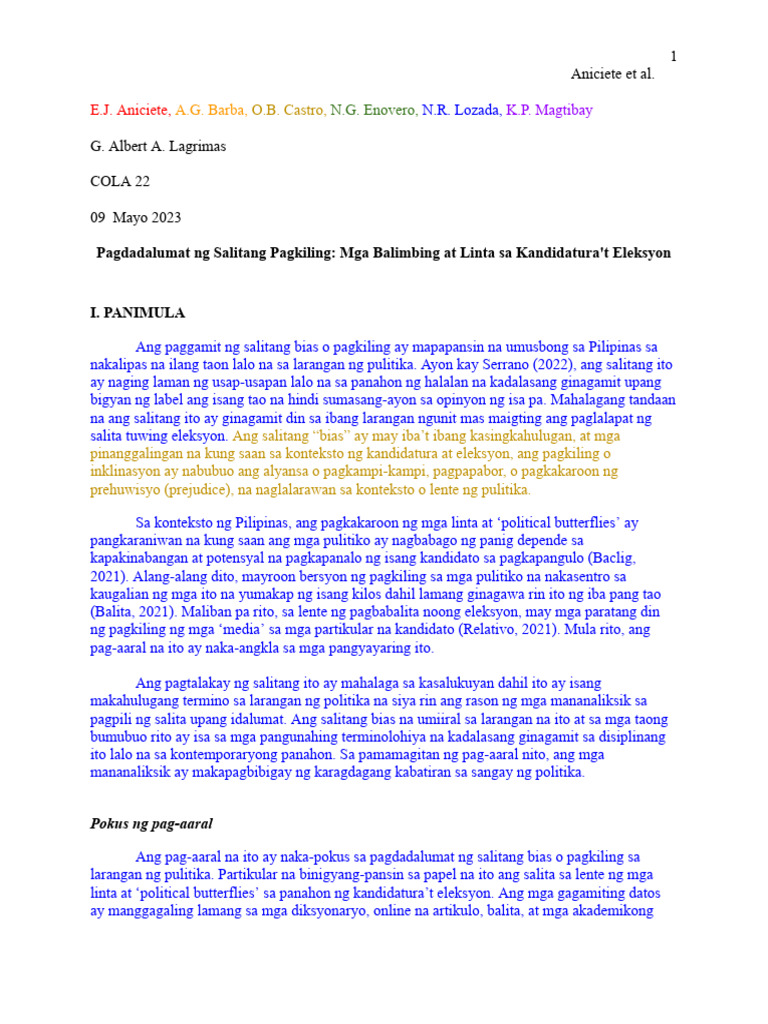 Leksikal at Semantika Saliksik-Wika | PDF