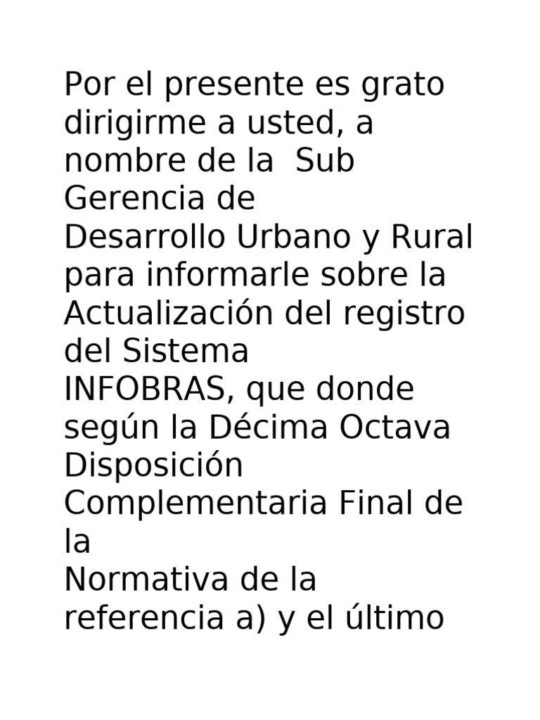 Por El Presente Es Grato Dirigirme A Usted | PDF | Gobierno