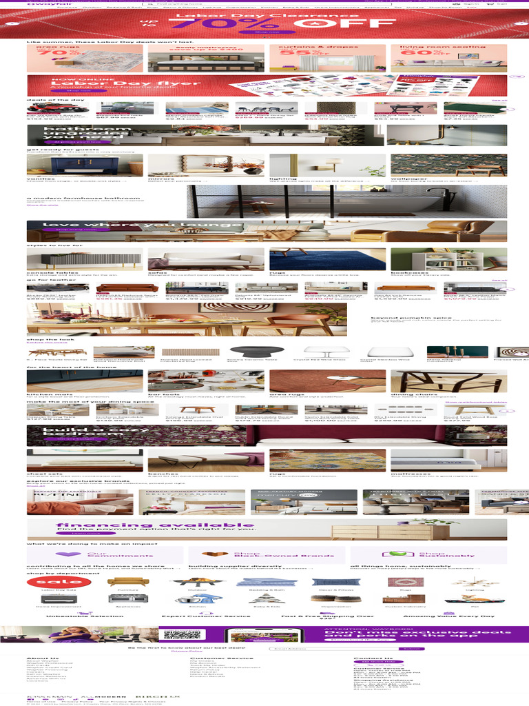 Online Home Store For Furniture, Decor, Outdoors & More | PDF | Furniture