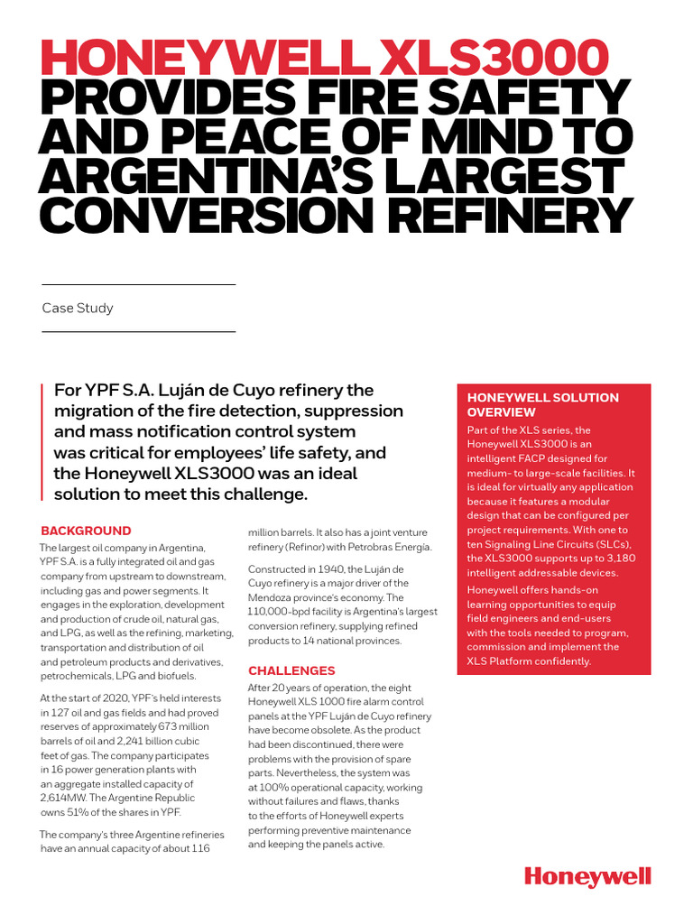 PMT Hps YPF Lujan de Cuyo Refinery External Case Study | PDF