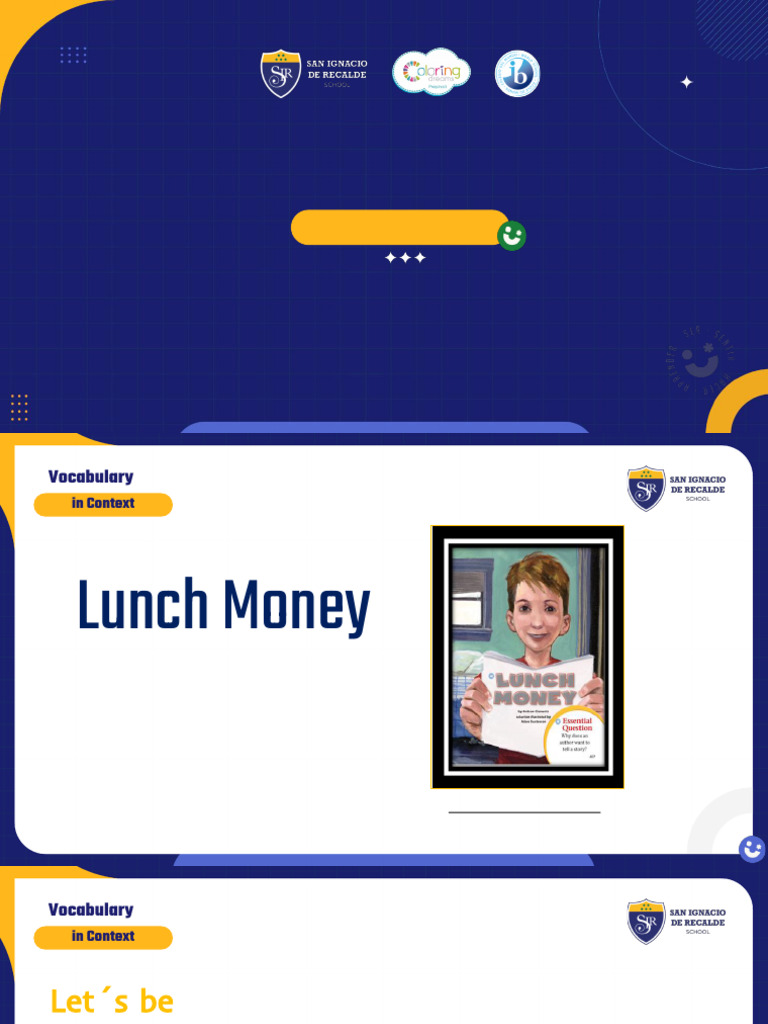 Lunch Money Vocabulary | PDF