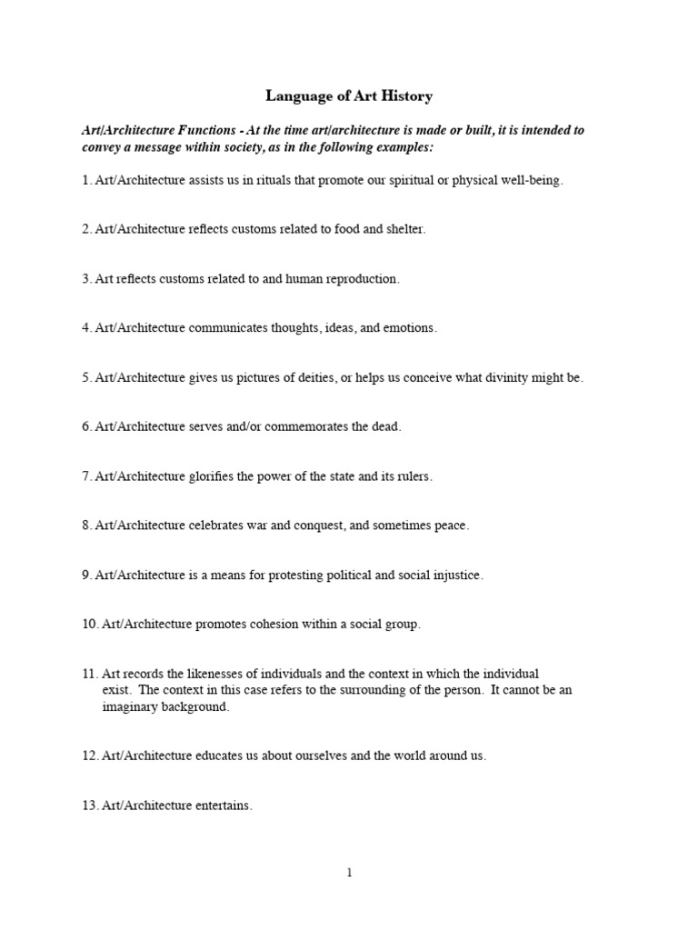 Langauge_of_Art_Handout | PDF