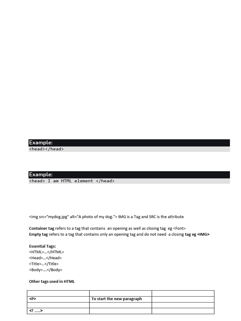 HTML notes pdf class VIII (1) | PDF