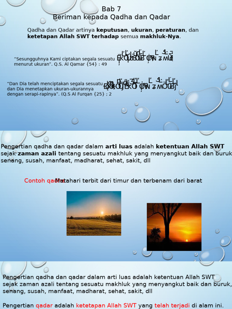 PAI Bab 7 Qadha Dan Qadar | PDF