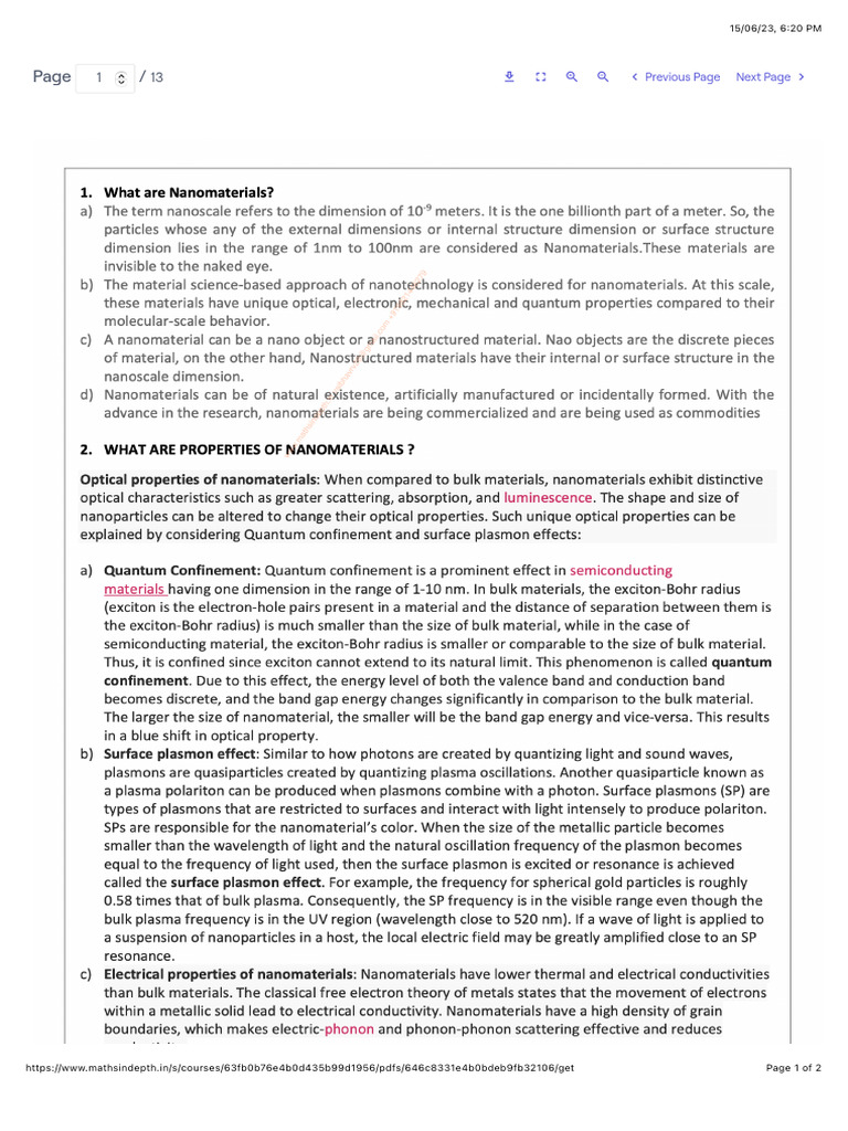 Nanotechnology | PDF