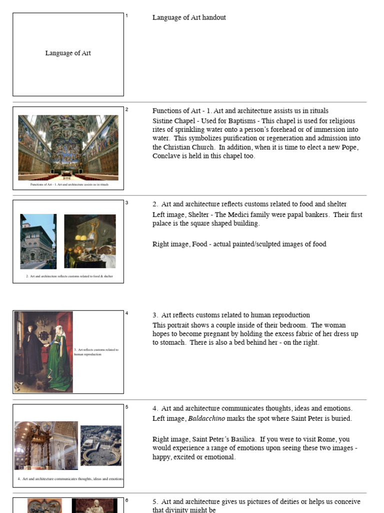 1 Introduction and Language of Art Notes | PDF