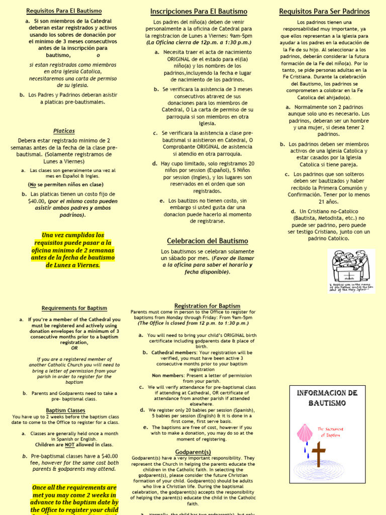Baptism Guidelines - Spanish | PDF