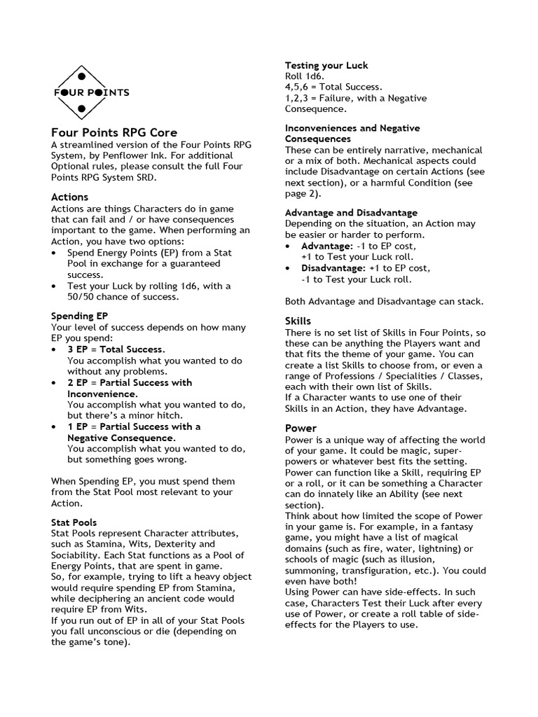 Four Points RPG Core | PDF