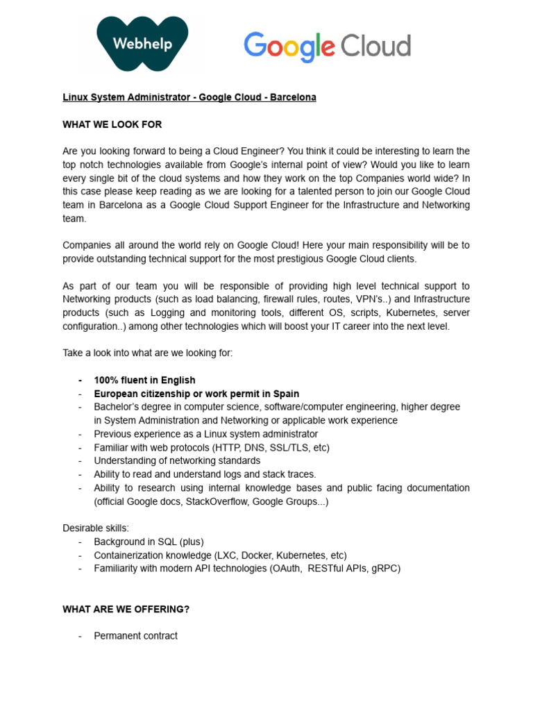 System Administrator Google Cloud | PDF