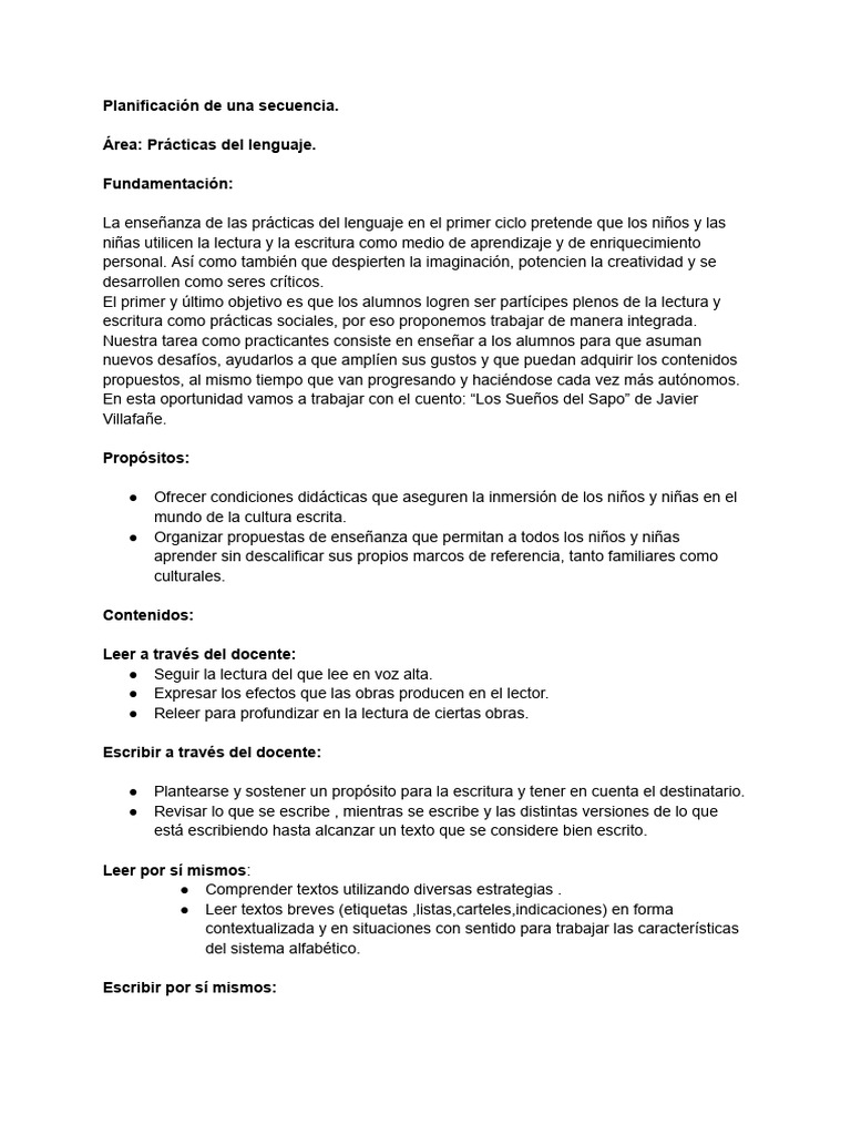 secuencia de actividades | PDF secuencia de actividades | PDF