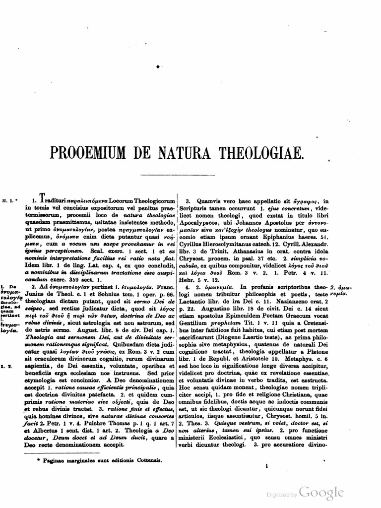 1 Tomus Primus | PDF