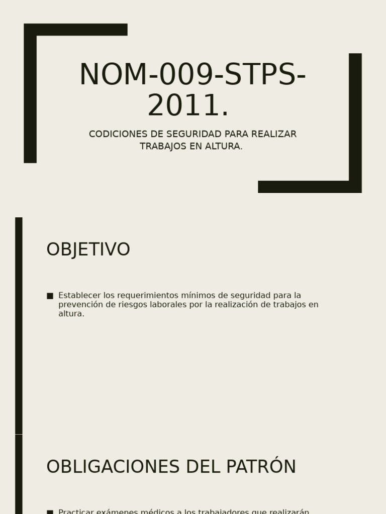 Nom 009 STPS 2011 | PDF