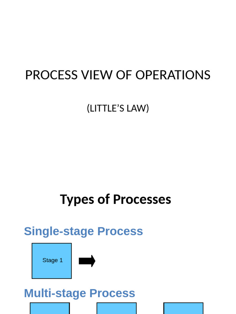 5 Process View 0 Little's Law 1 | PDF