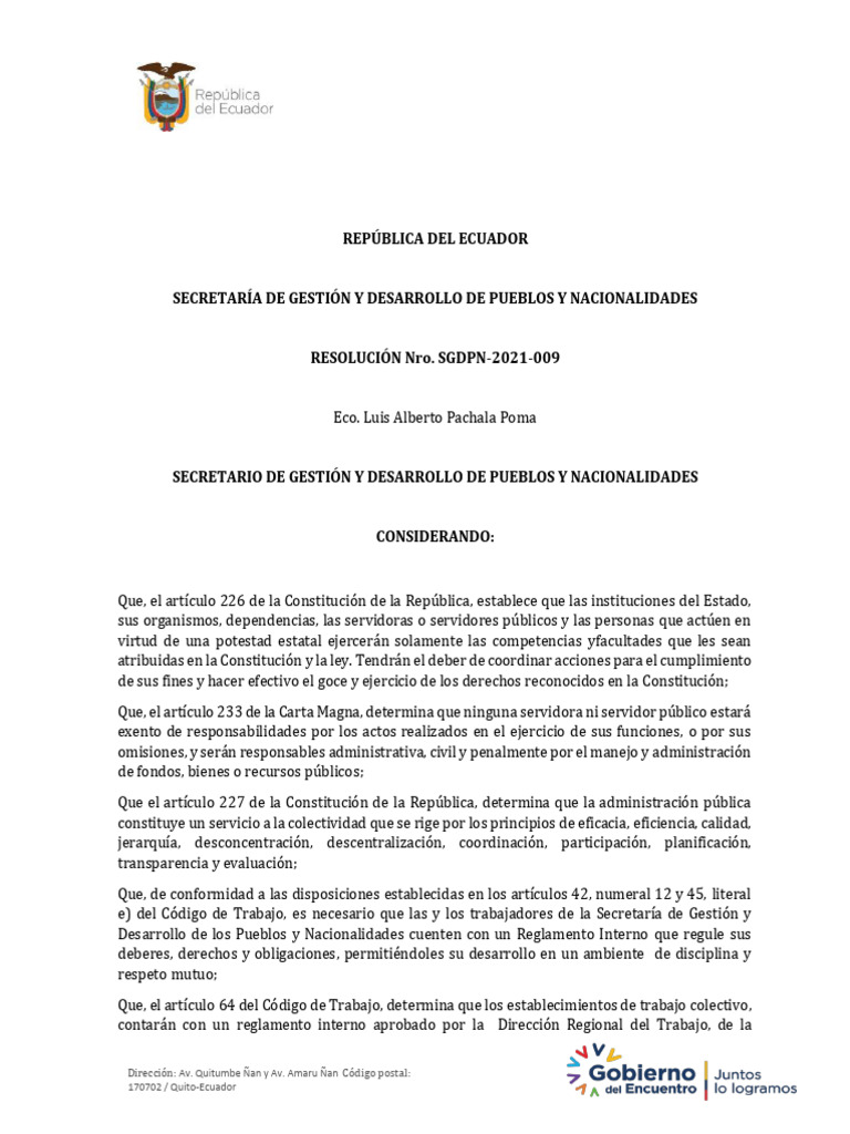 REGLAMENTO INTERNO CODIGO DE TRABAJO final | PDF