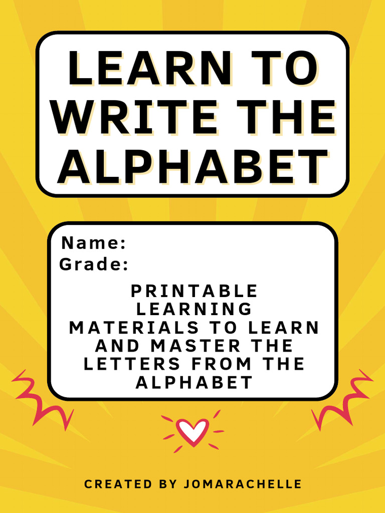 LEARN TO WRITE THE ALPHABET - Compressed | PDF