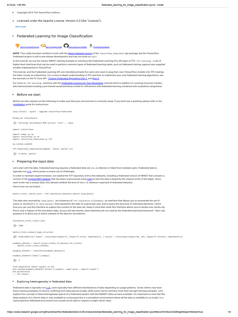 Federated Learning For Image Classification - Ipynb - Colab | PDF | Server (Computing ...