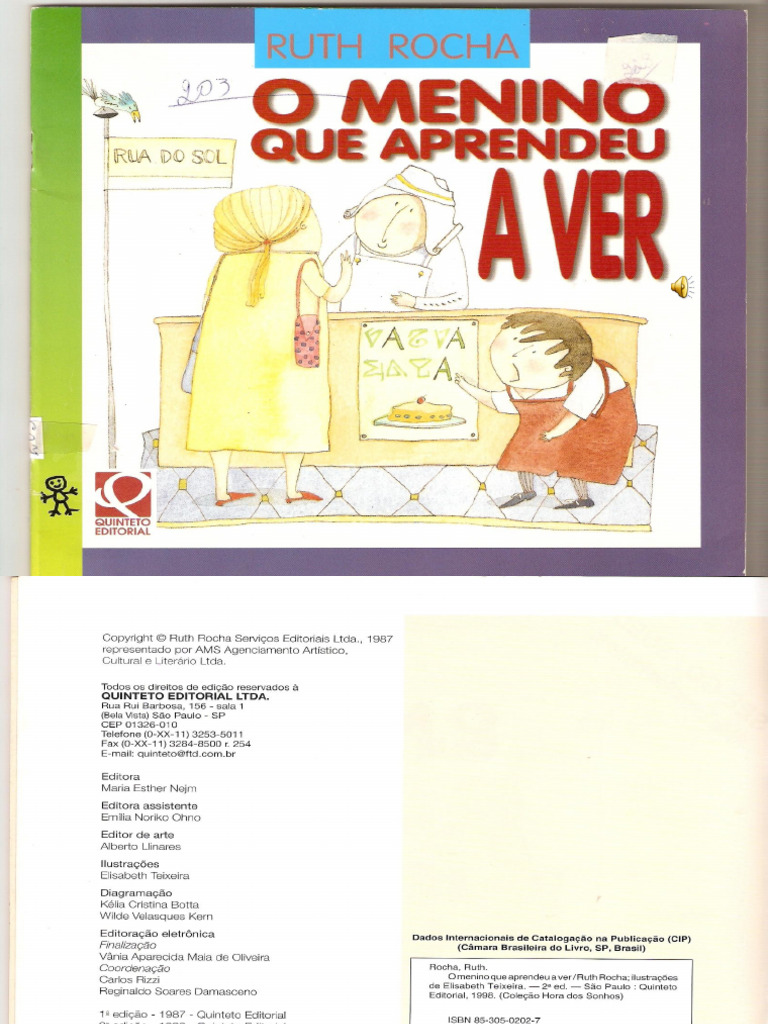 Rocha Ruth - O Menino Que Aprendeu A Ver | PDF