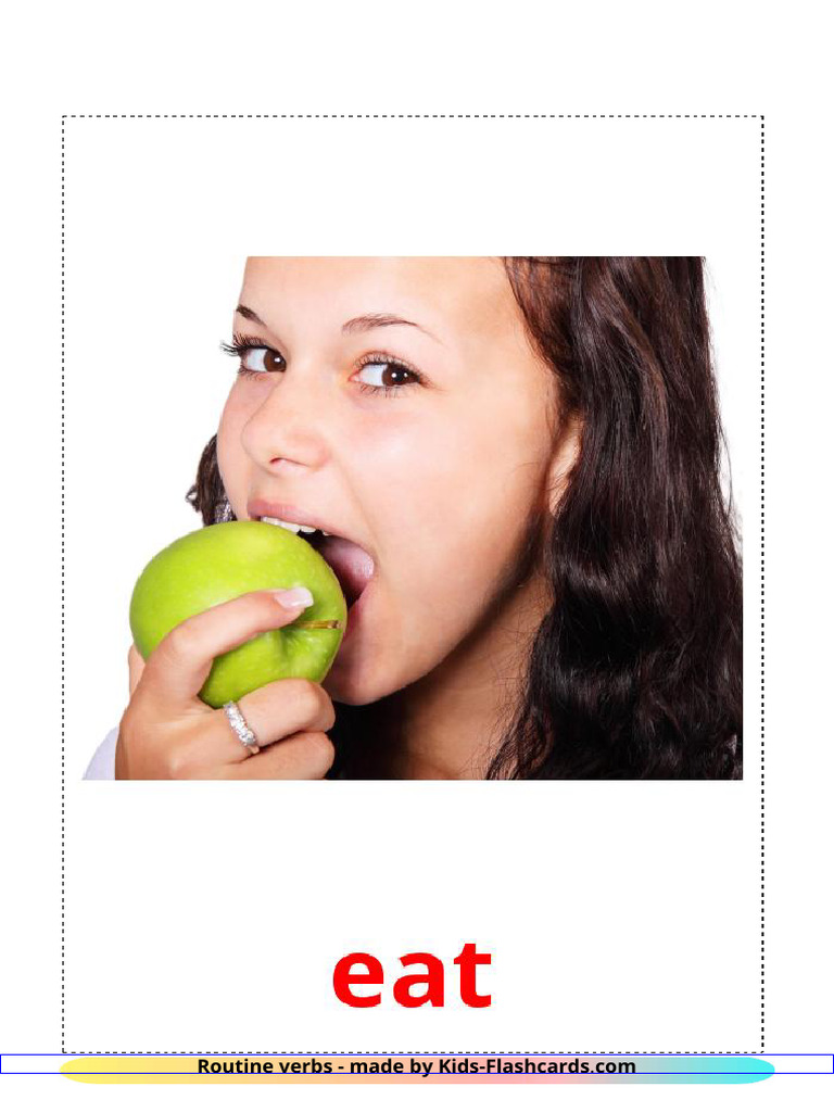 Routine Verbs 1 A4 | PDF | Self-Improvement