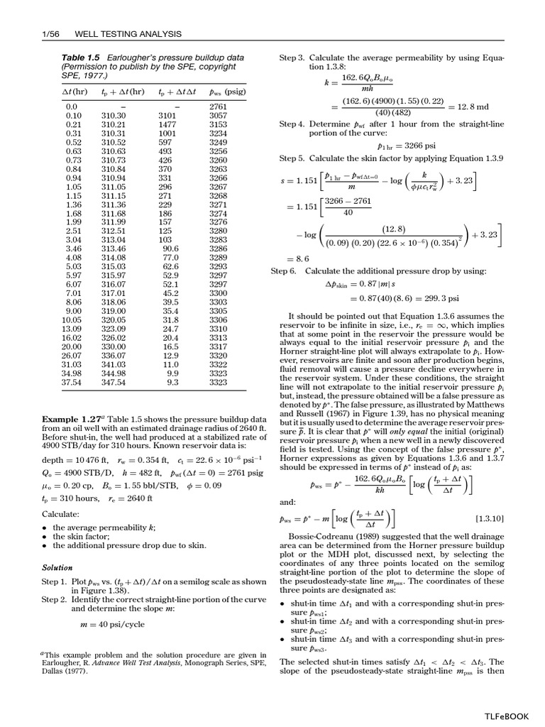 Well Testing Pressure Analysis | PDF | Petroleum Reservoir | Pressure