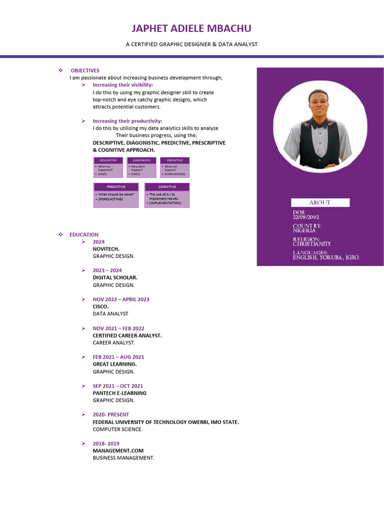 Japhet Adiele Mbachu - CV - 2024 | PDF