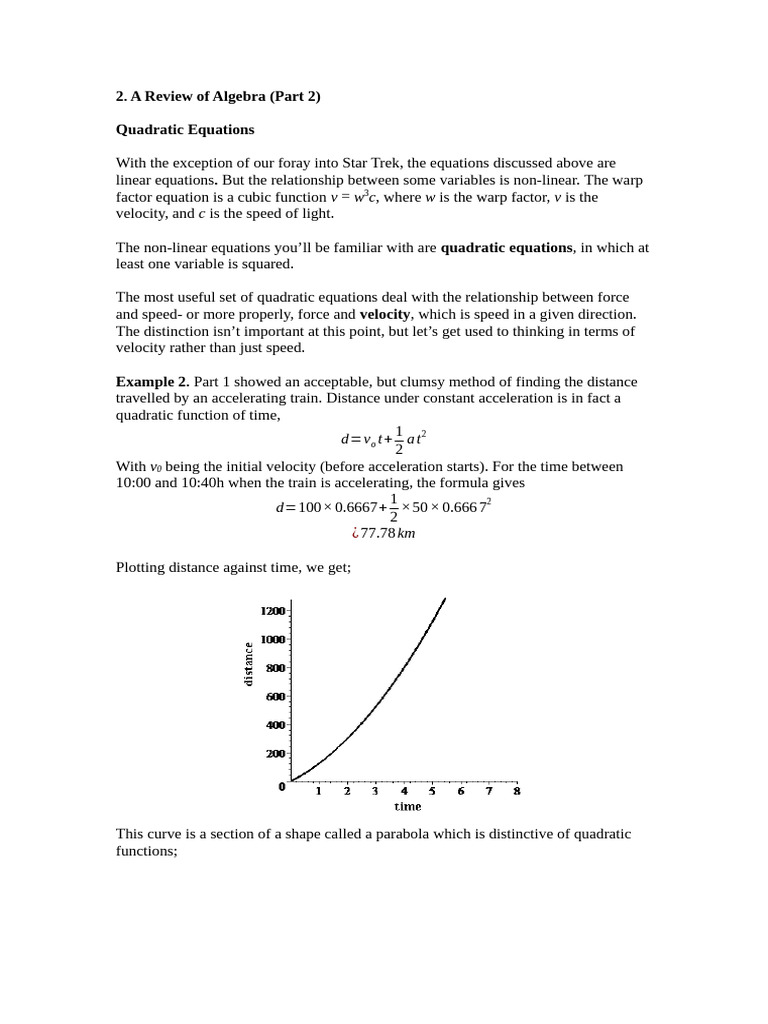 002 Algebra Part 2 Quadratic and Exponential | PDF