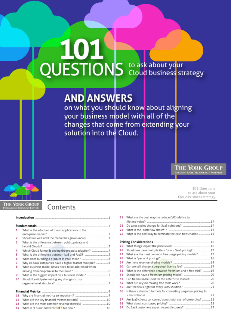 101 Questions - Cloud business model | PDF