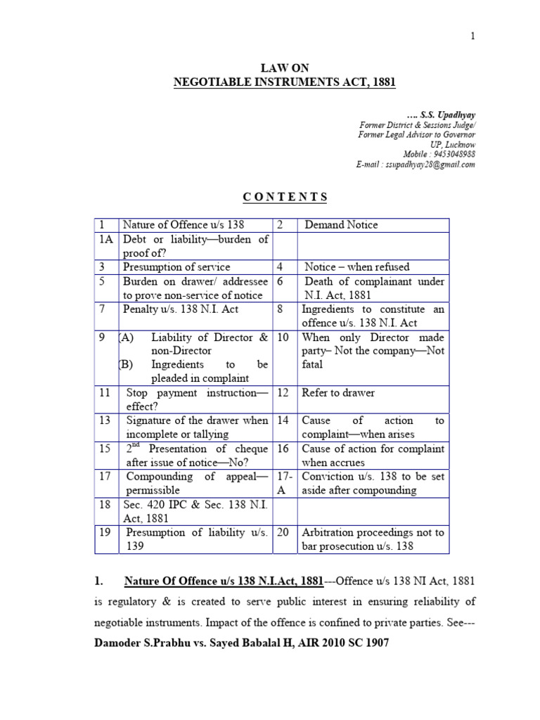 Negotiable_Instruments_Act | PDF
