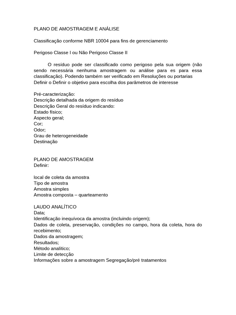 Aula Prática Plano de Amostragem e Análise | PDF