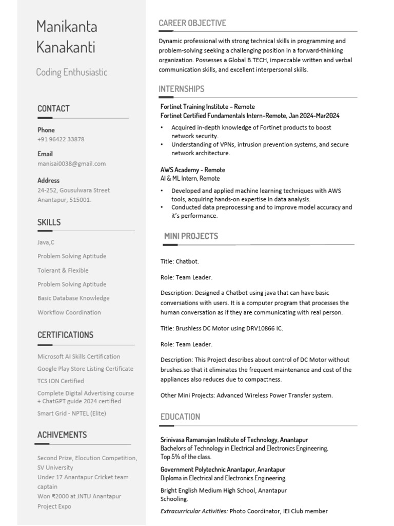 MY RESUME 2025-Compressed | PDF | Artificial Intelligence | Computers