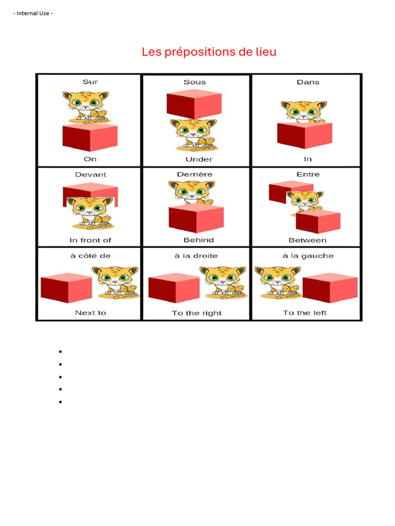 Preposition de Lieu | PDF | Arts du langage et discipline