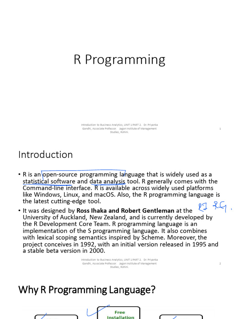 Unit 1R Programming | PDF