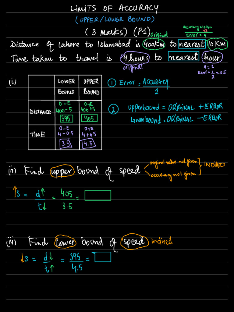 LIMITS OF ACCURACY (Upper Lower Bound) | PDF