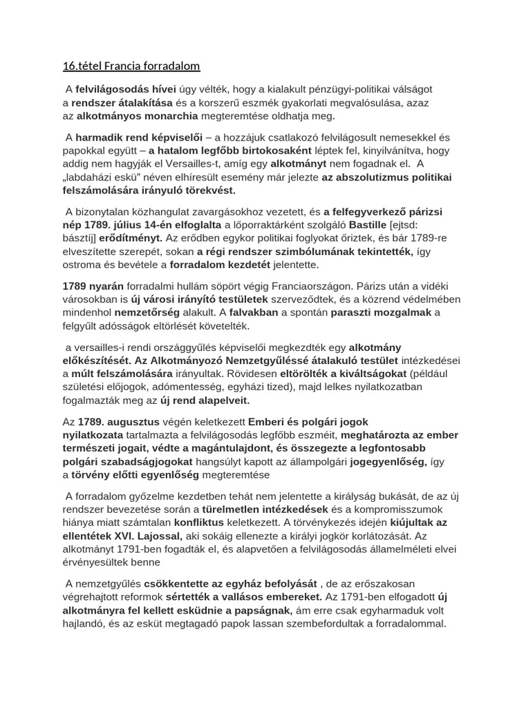 Francia Forradalom 2 | PDF