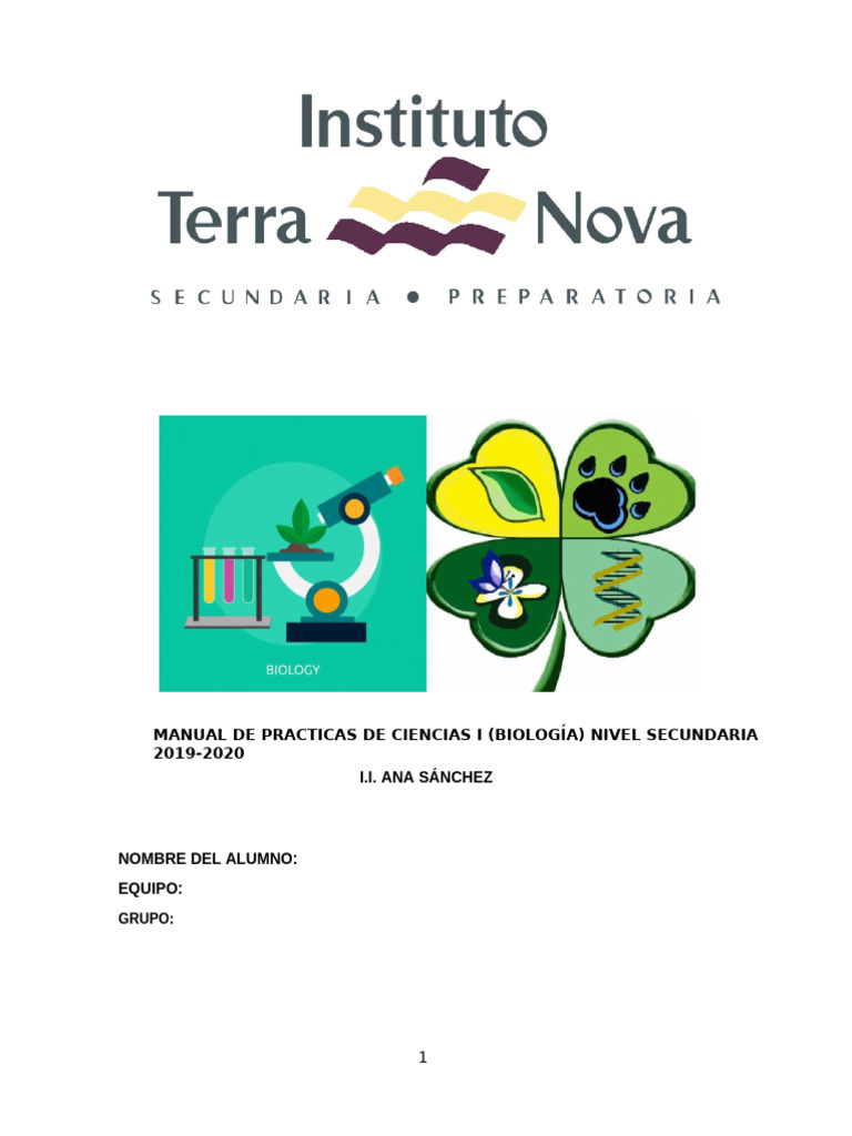 Manual de Practicas de Ciencias I | PDF