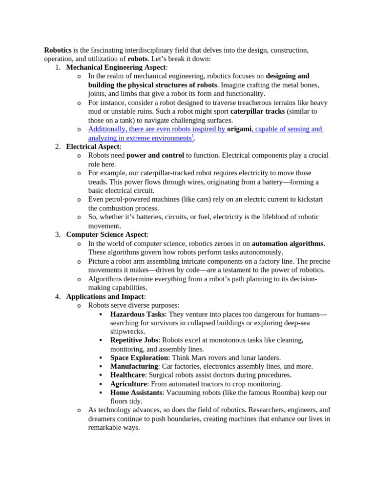 Robotics I | PDF