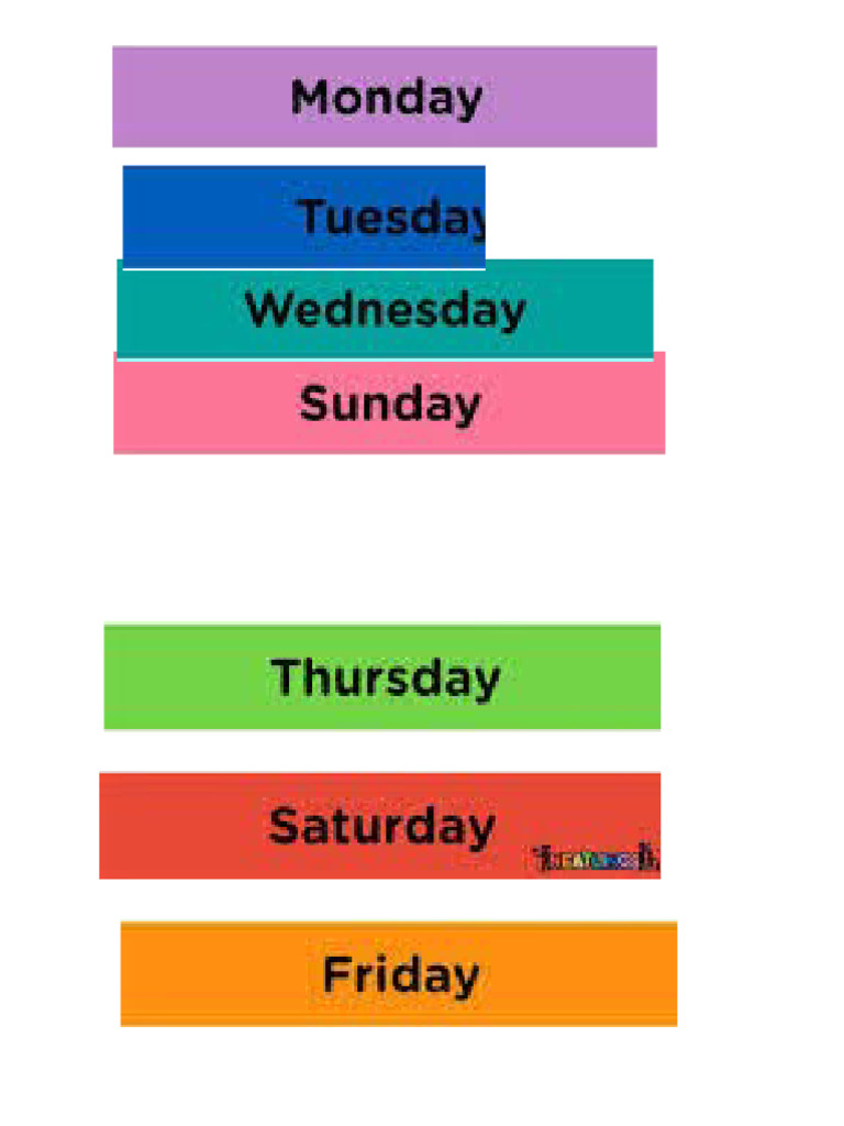 Days of The Week | PDF