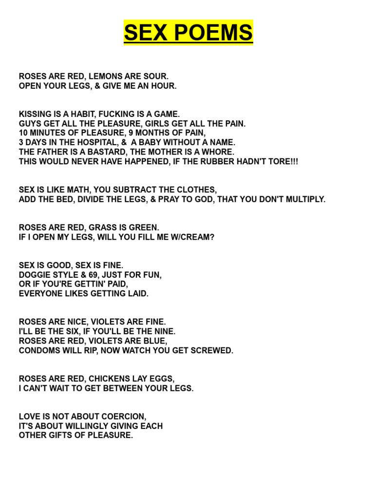 Sex Poems | PDF